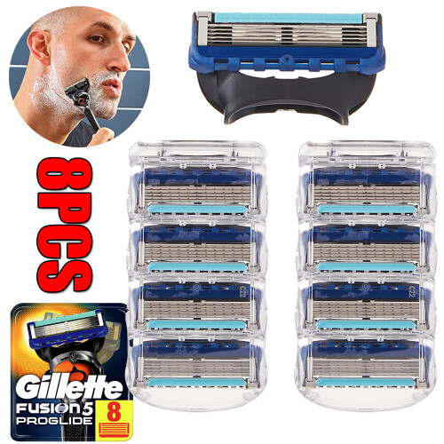 For Gillette Fusion5 ProGlide Razor Blades Replacement Refills - 8PCS ...