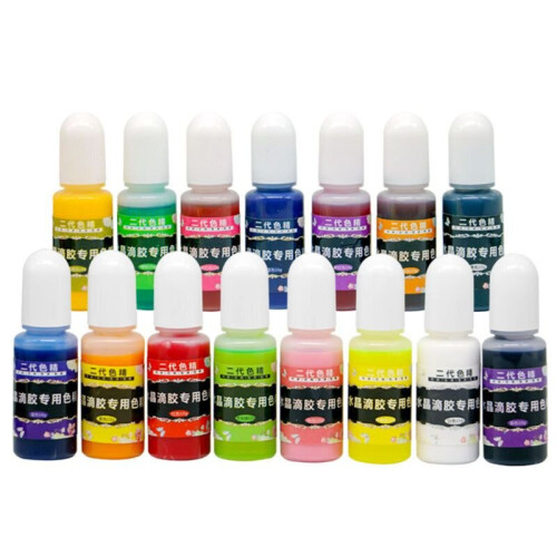 12 Pcs/set DIY UV Crystal Epoxy Pigment, Oily Resin Coloring Dye for UV ...