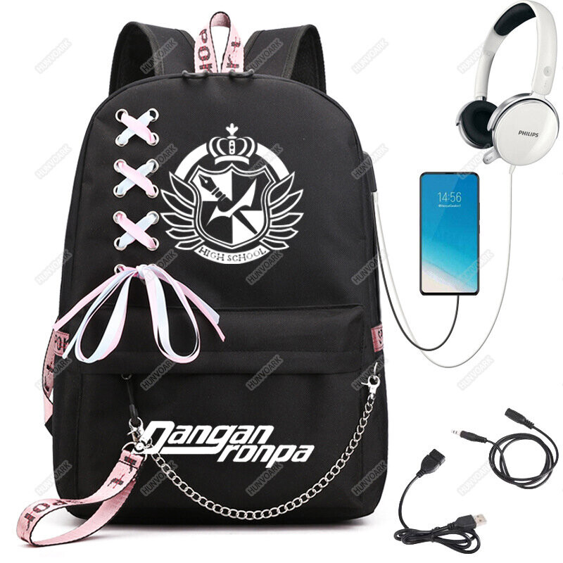 Danganronpa Nanami ChiaKi Backpack Print Students School Bag Women Men ...