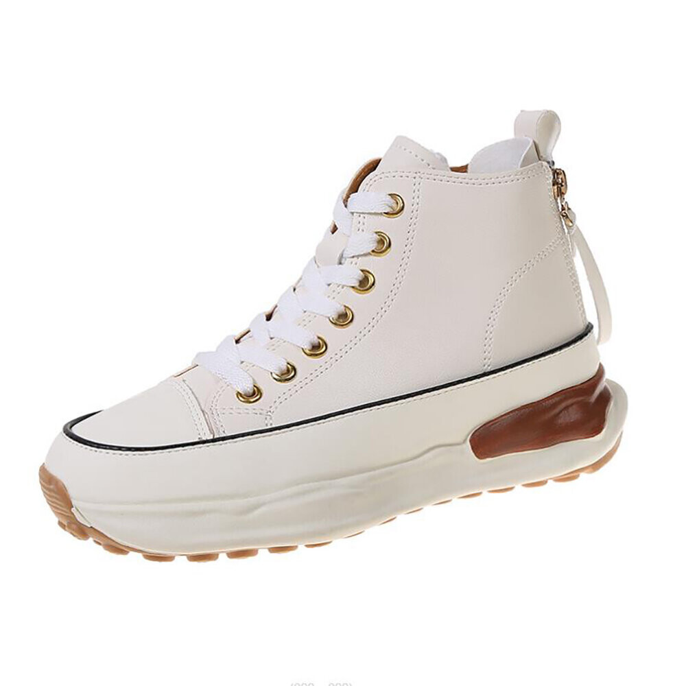 High-top shoes women spring autumn Womens boots platform thick-soled ...