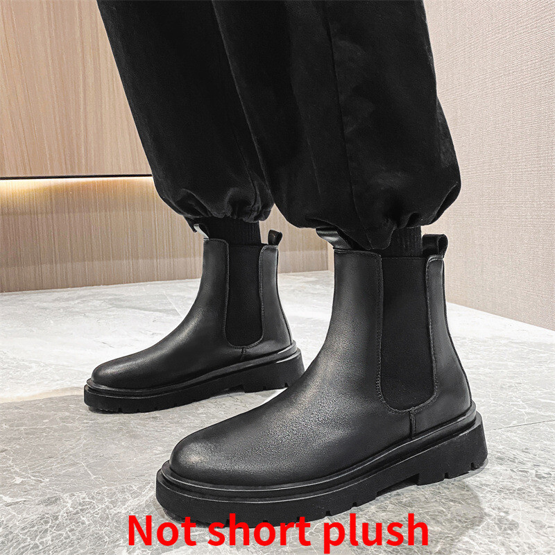 Chunky Snow Boots Man Platform Shoes Man Ankle Boots Homme Chelsea ...