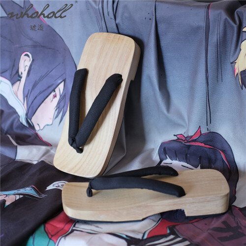 Man Slipper Flip-flops Samurai Cosplay Geta Japanese Wooden Clogs Shoes ...