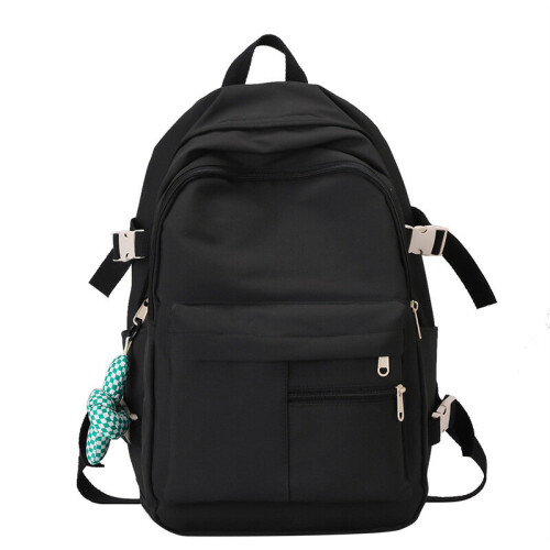 Black With Pendant school bags for teenage girls yellow backpack student school backpack female travel laptop backpack on OnBuy