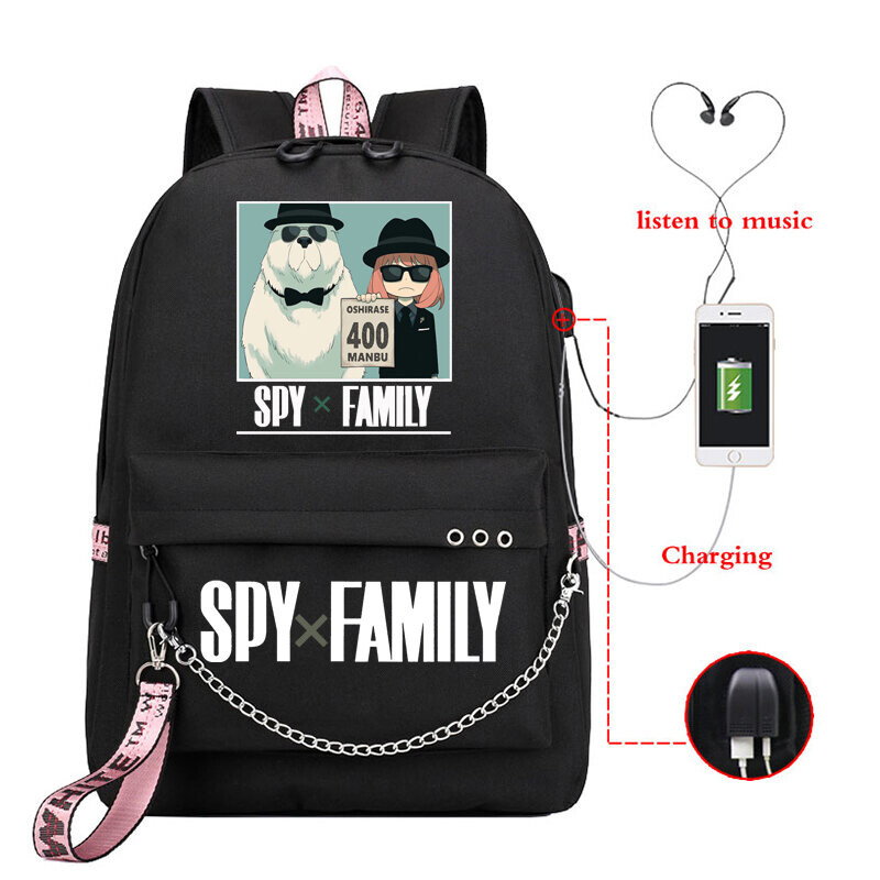 Japan Anime Spy X Family 400 School Bags Women Student Usb Charging ...