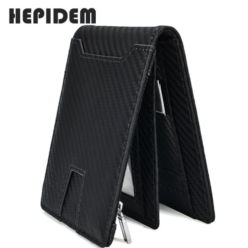 RFID Blocking High Leather Slim Wallet Short Front Pocket Money Dollar ...
