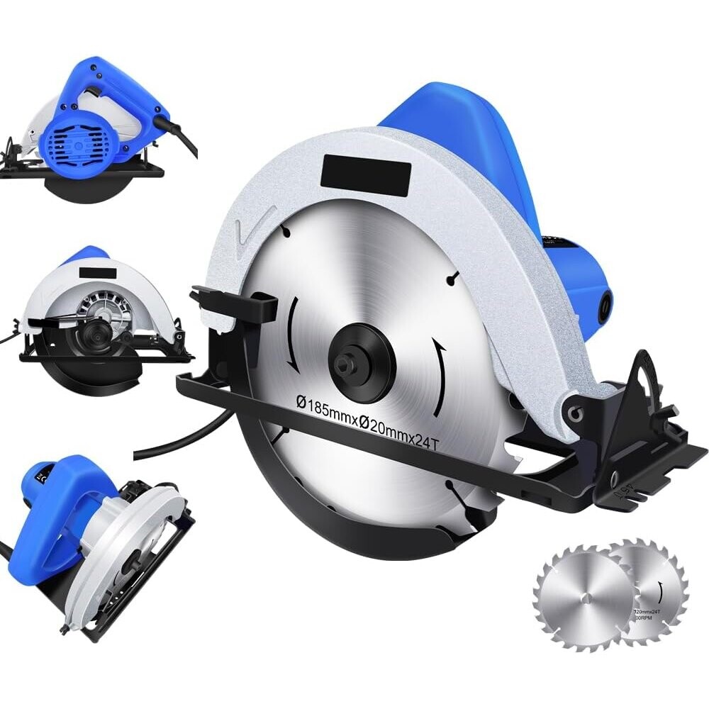 Circular Saw, Electric Circular Saws with Laser Guide, Max Cutting ...