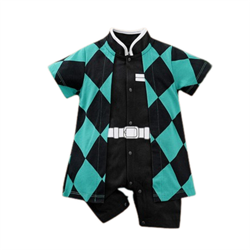 (Tanjiro, 59cm) Demon Slayer Baby Jumpsuit Newborn Cosplay Romper Boys ...