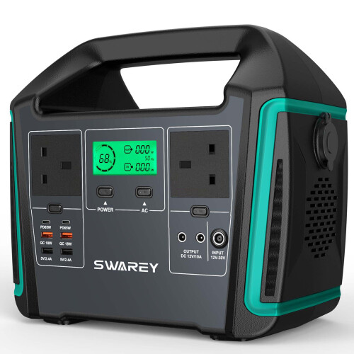 SWAREY 1000W Portable Power Station 725.76Wh Outdoor Solar Generator on ...
