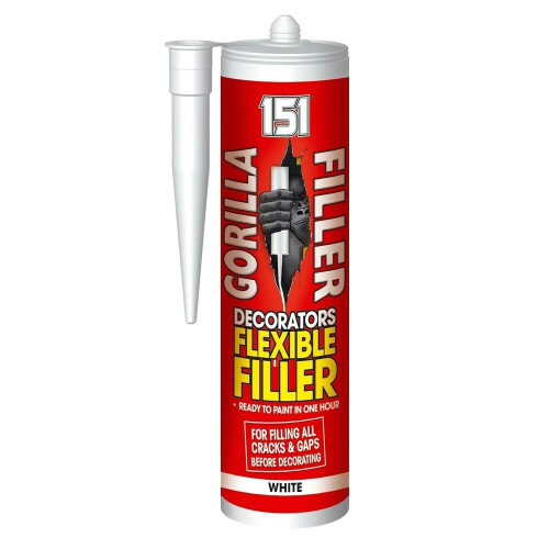 1x - GORILLA FILLER DECORATORS FLEXIBLE FILLER WHITE 320ml on OnBuy