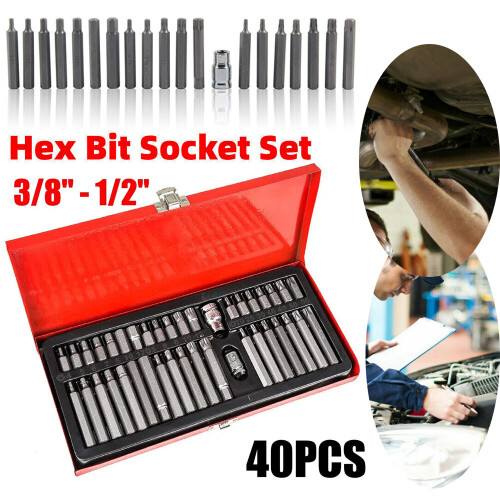 40pcs Allen Key Hex Star Torx Spline Socket Bit Set Torx Star Spline on ...