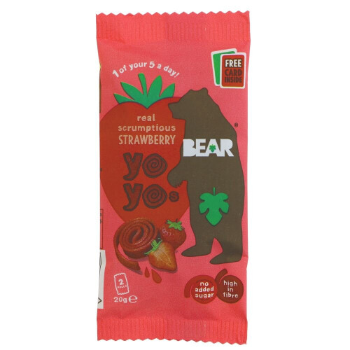 Bear Yoyo Pure Fruit Rolls - Strawb 20g ( pack of 20 ) on OnBuy