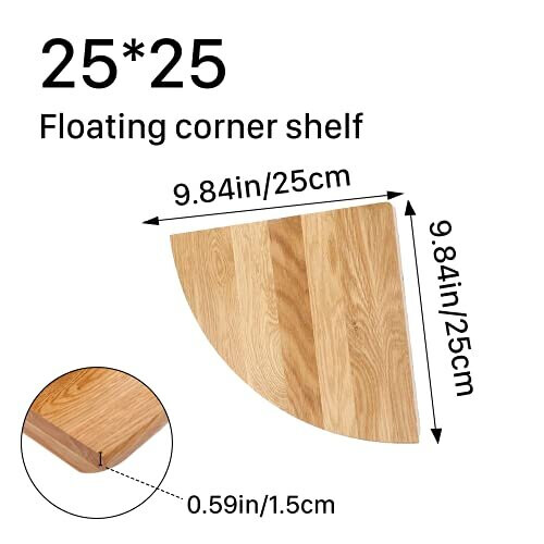 Floating Wood Corner shelf Wall Mounted Storage Unit Shelving Display ...