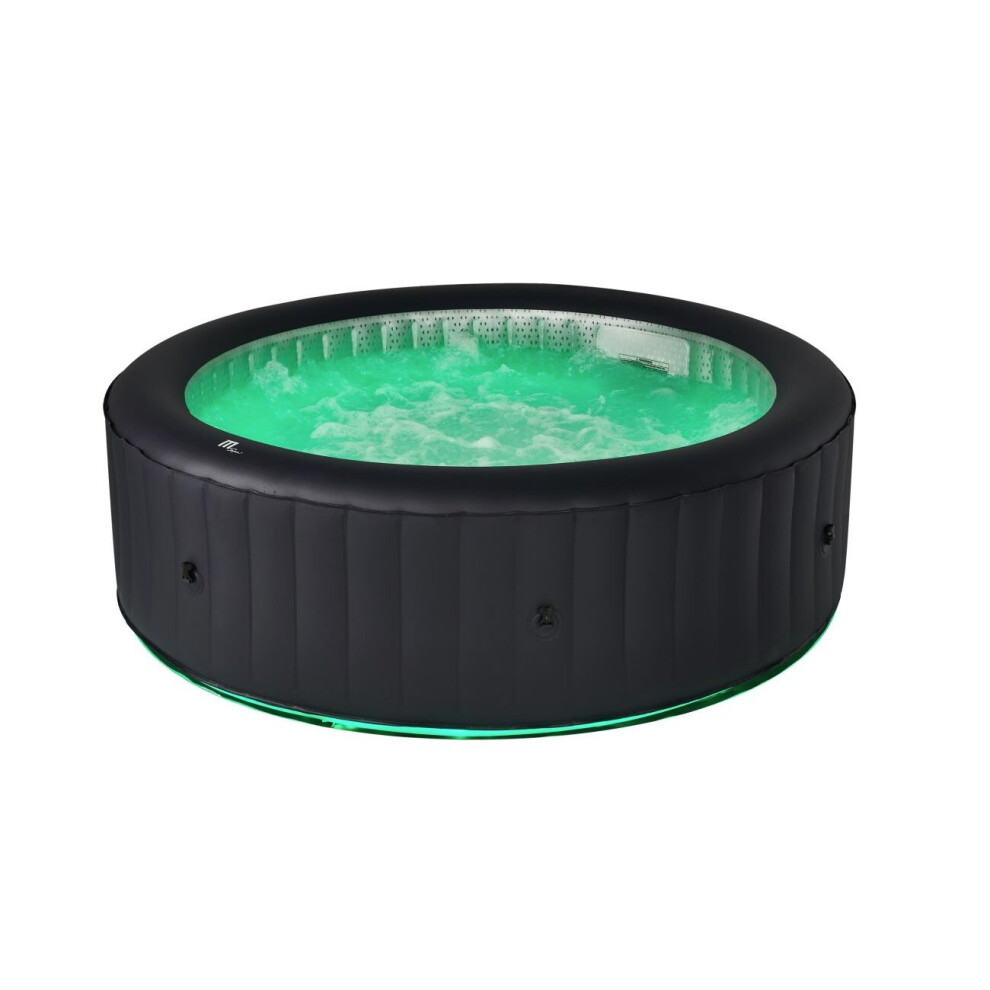 Mspa LED Glow Round 6 Person Aurora Inflatable Hot Tub Portable Pool on ...