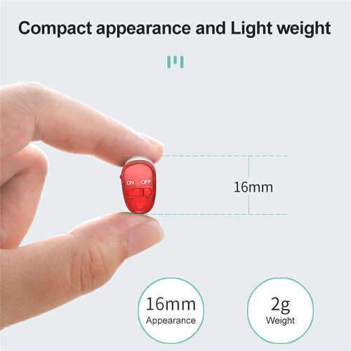 (Red) Elder Rechargeable Hearing Aid Mini Invisible Adjustable Tone ...