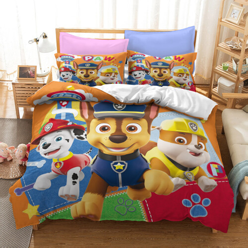 (Style 10, Double (200X200CM)/3PCS) Paw Patrol Dog Bedding Single ...