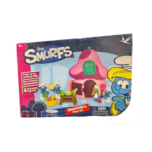 The Smurfs Smurfette's picnic set with accessories and figures 21 pc on ...