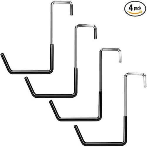 4Pcs Heavy Duty Rafter Hooks, Vinyl Coated Large Rafter Hanger S Hooks ...