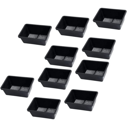 10 Pcs Mesh Bottom Trays Seedling Starter Trays Plastic Plant Trays ...