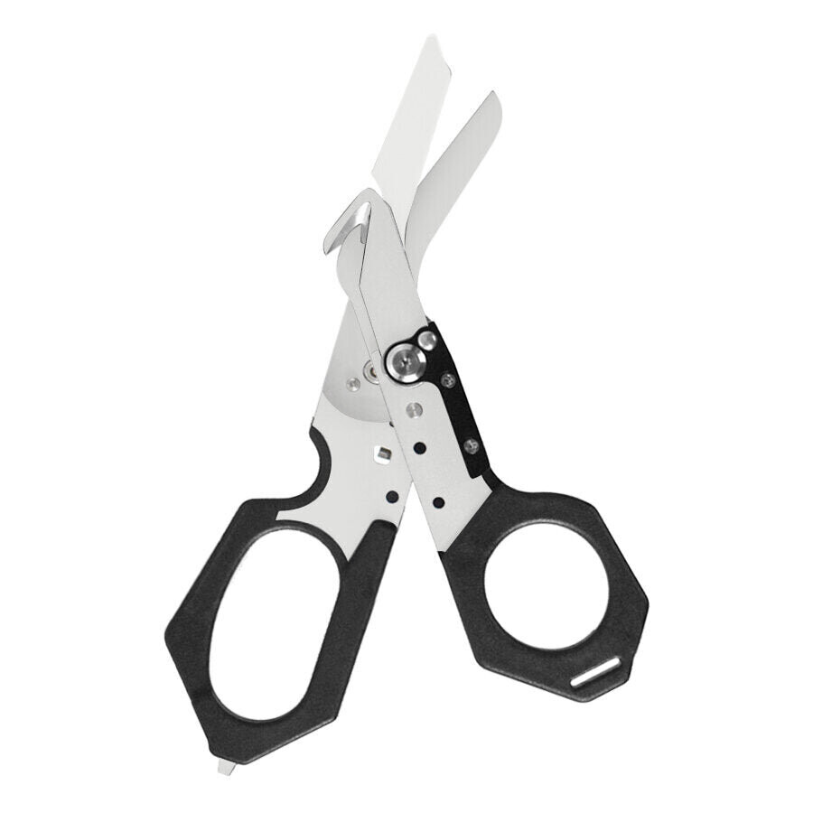 6-in-1 Multifunctional Folding Scissors with Strap Cutter Paratrooper ...
