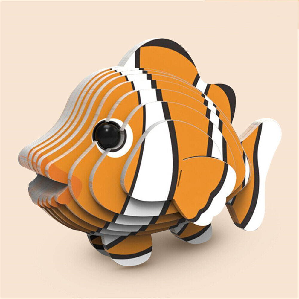 (giraffe) 3D Animal Paper Model Puzzles Deer Hippo Shape Inset Puzzle ...