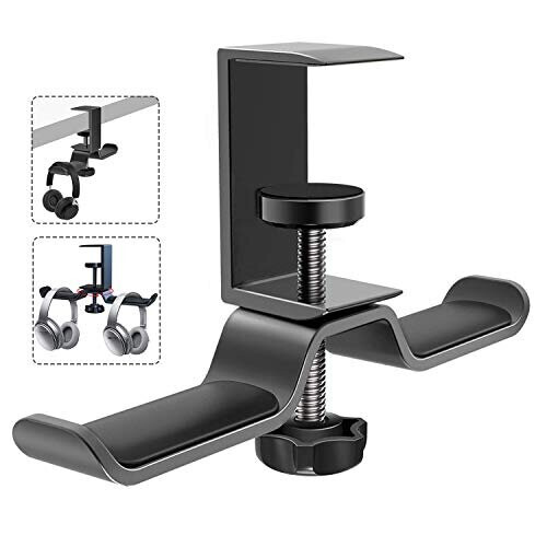 Dual Headphone Stand Hanger, 360 Rotating Premium aluminum alloy ...