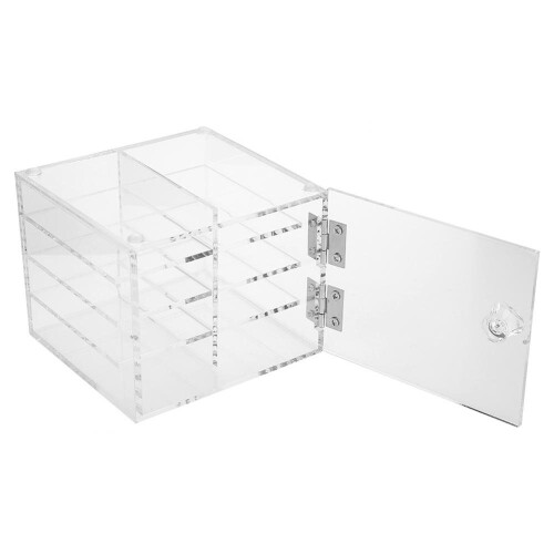 6 Layers Plastic Eyelash Storage Box Transparent Makeup Display ...