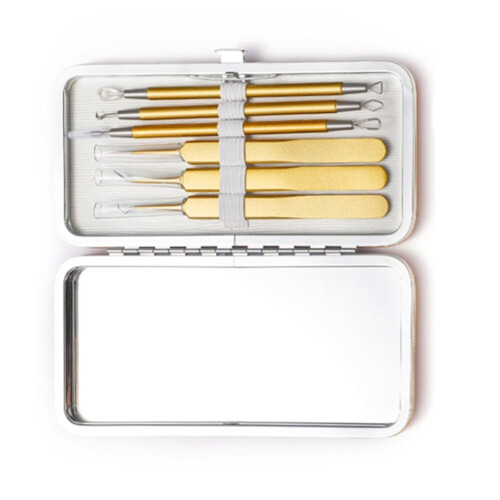 Stainless Steel Acne Extractor Remover Kit Blackhead Blemish Remove ...