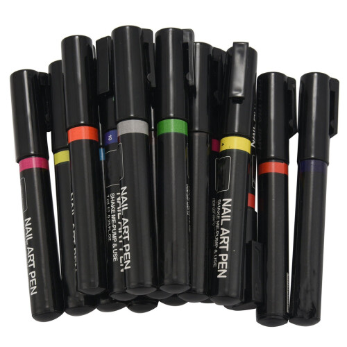 Nail Art Pen 16 Colors Set Nail Pens Art for 3D Nail Art DIY Decoration ...