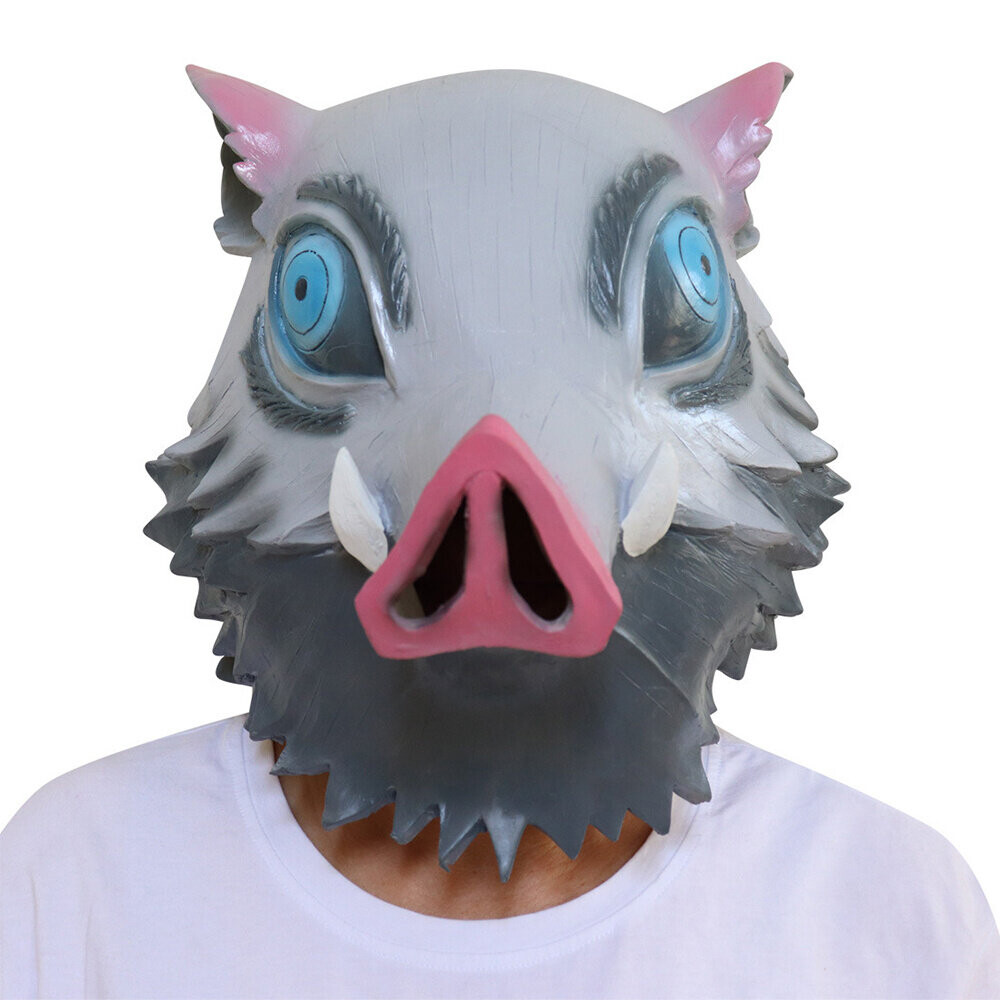 Demon Slayer Latex Mask Headgear Hashibira Inosuke Pig Head Masks ...