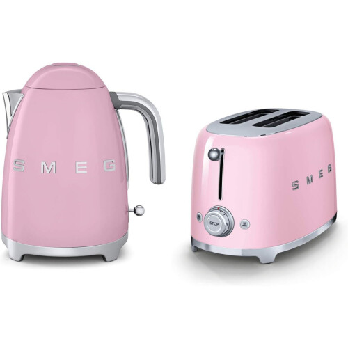 Smeg Pink 50s Style Kettle & 2-Slice Toaster Set - KLF03PKUK ...