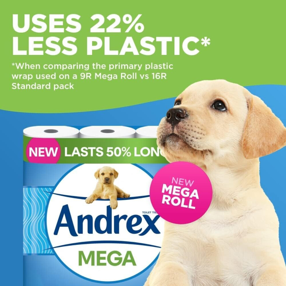 Andrex Classic Clean Mega Toilet Roll - 12 Mega XL Rolls - Same Quality ...