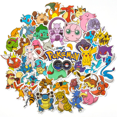50Pcs Pokemon Stickers Books Laptop Party Bags Water Bottle Skateboard ...