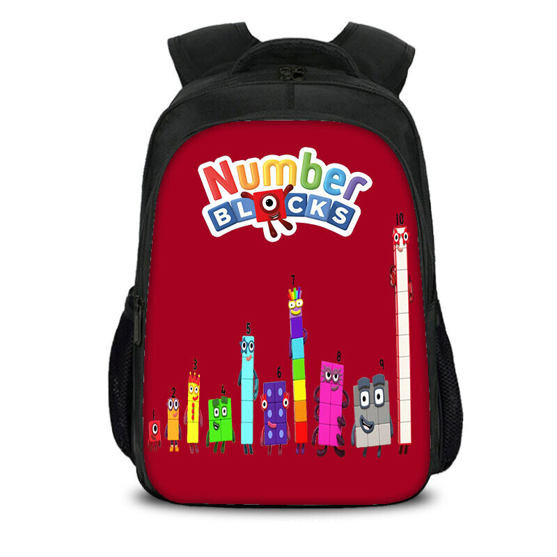 (StyleQ) Numberblocks Backpack Kids School Bag Travel Rucksack Large ...