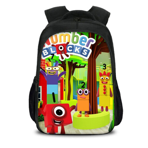(StyleC) Numberblocks Backpack Kids School Bag Travel Rucksack Large ...