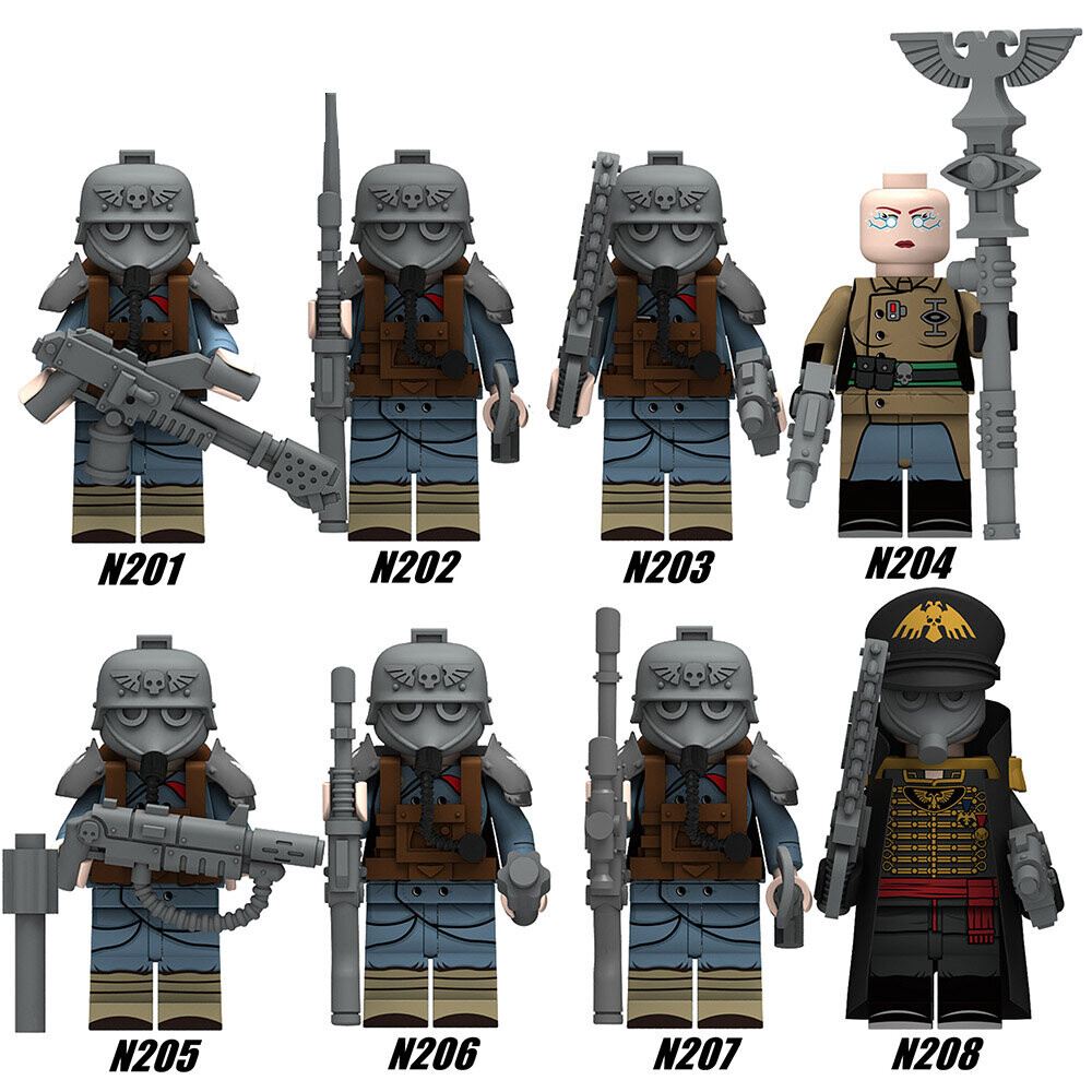 8 Pcs Death Korps of Krieg Mini Action Figure Assembling Building Block ...