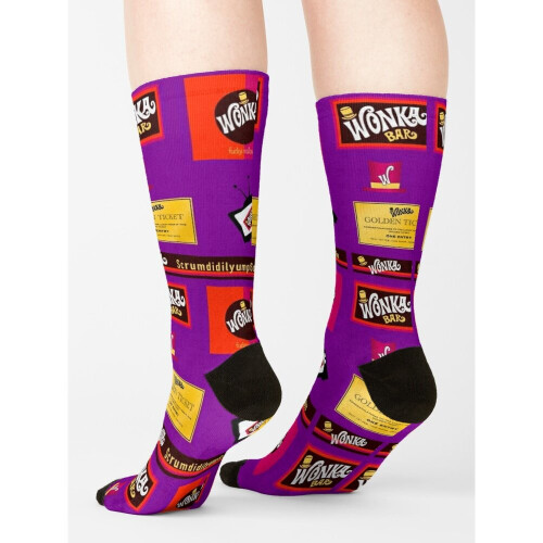 Dress Socks Willy Wonka Chocolate Pack Novelty Fancy Crazy Pattern Crew ...