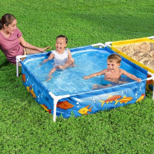 Bestway Power Steel Above Ground Pool - Rectangular Swimming Pool Set ...