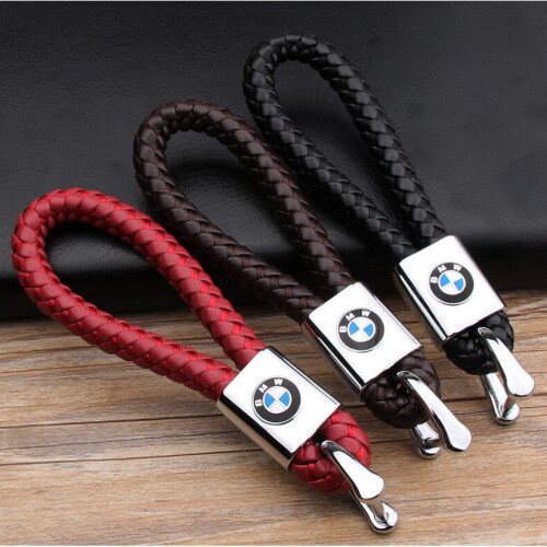 BMW M Power Leather Key Ring - Car Logo Keychain in Black, Brown or Red ...
