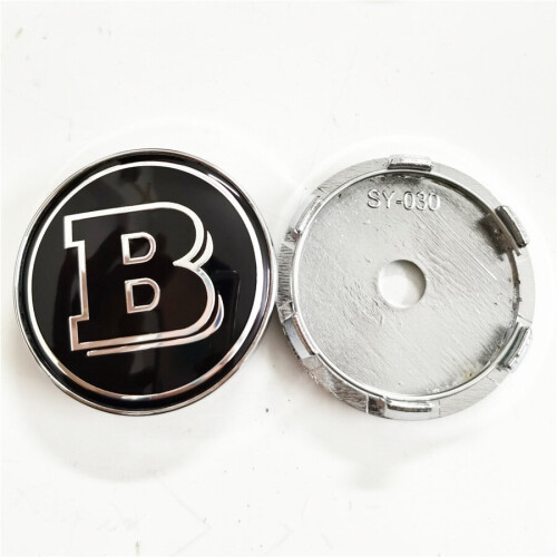 4x Mercedes Black Brabus Alloy Wheel Centre Hub Caps 60mm A B C E S M ...