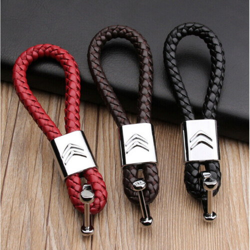 Leather Car Logo Car Key Chain Key Ring For Citroen on OnBuy