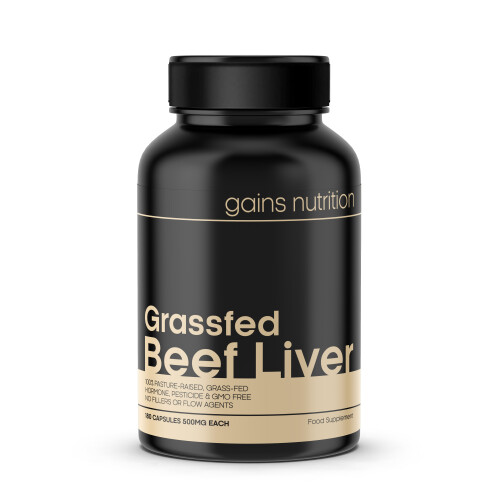 Grass Fed Beef Liver Supplements - 180 Capsules - 500mg - Freeze Dried ...