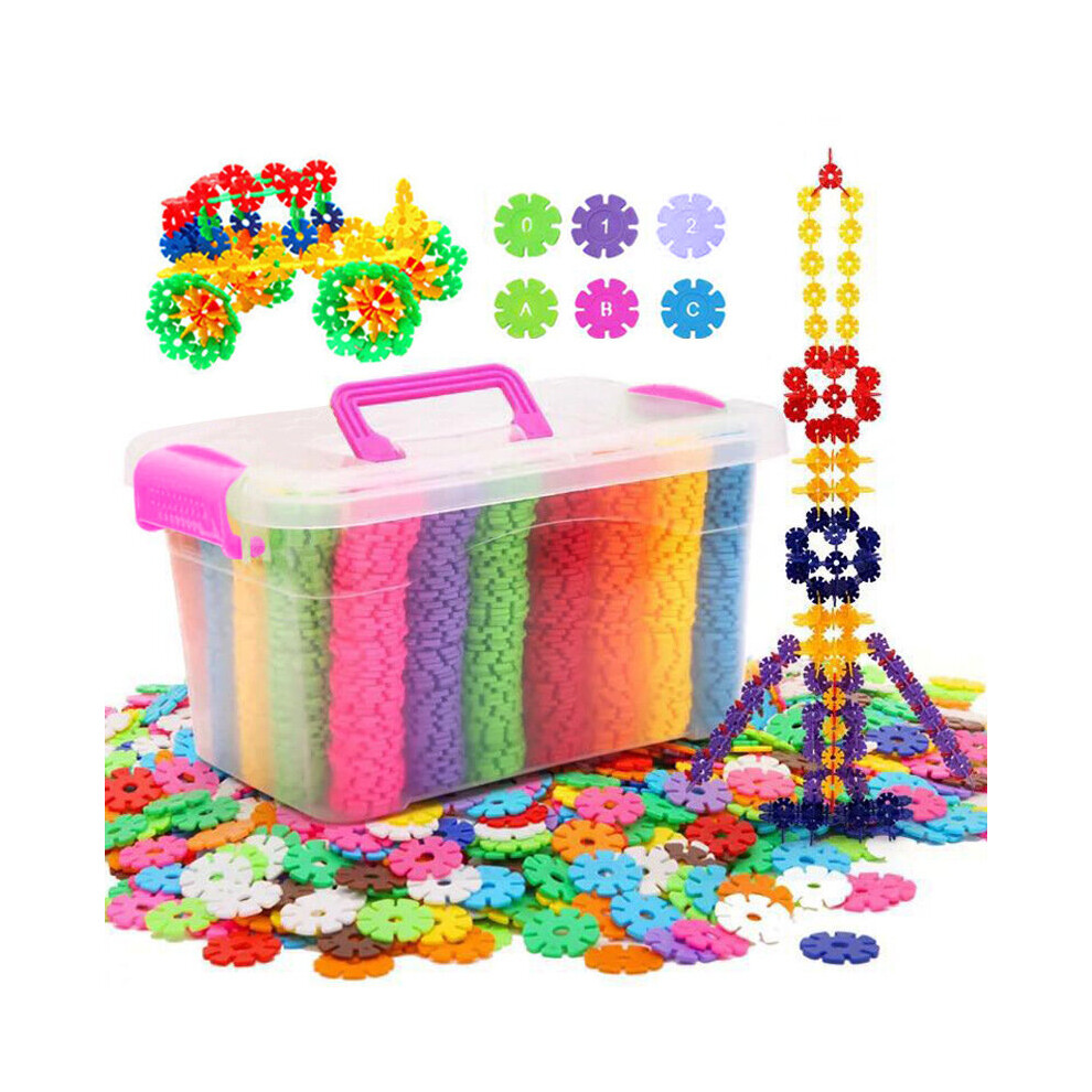 Brain Flakes Creative Building Toy, 500 Interlocking Plastic Discs with ...