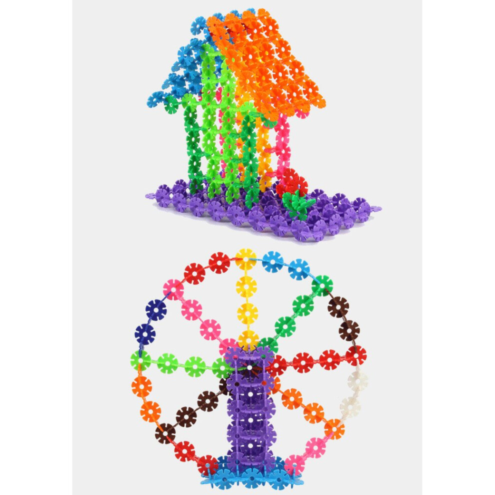 Brain Flakes Creative Building Toy, 500 Interlocking Plastic Discs with ...
