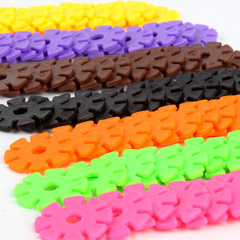 Brain Flakes Creative Building Toy, 500 Interlocking Plastic Discs with ...