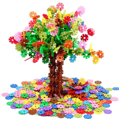 Brain Flakes Creative Building Toy, 500 Interlocking Plastic Discs with ...