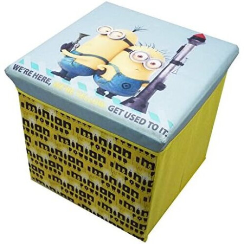 Minion Made Despicable Me Storage Stool Cube with Padded Lid Ages 3+ on ...
