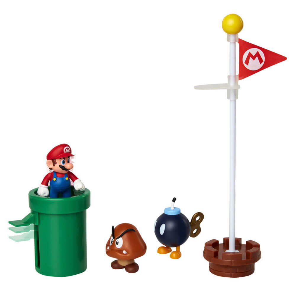 Nintendo Super Mario Acorn Plains Multipack Collectible Figures Display ...