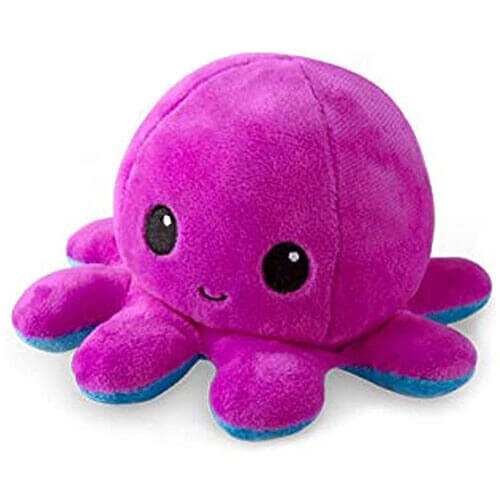 (Purple and Blue) - TeeTurtle Reversible Octopus Mini Plush - Stuffed ...