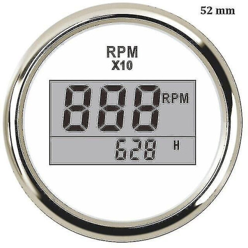 8000 Rpm Tachometer Boat Car e Tacho Gauge With Lcd Hourmeter 85mm ...