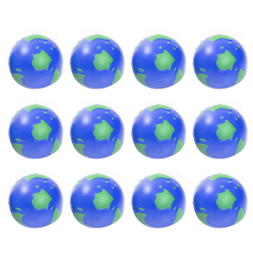 12 Pack Earth Stress Balls,2.5 Inches Globe Theme Squeeze Balls ,Stress ...